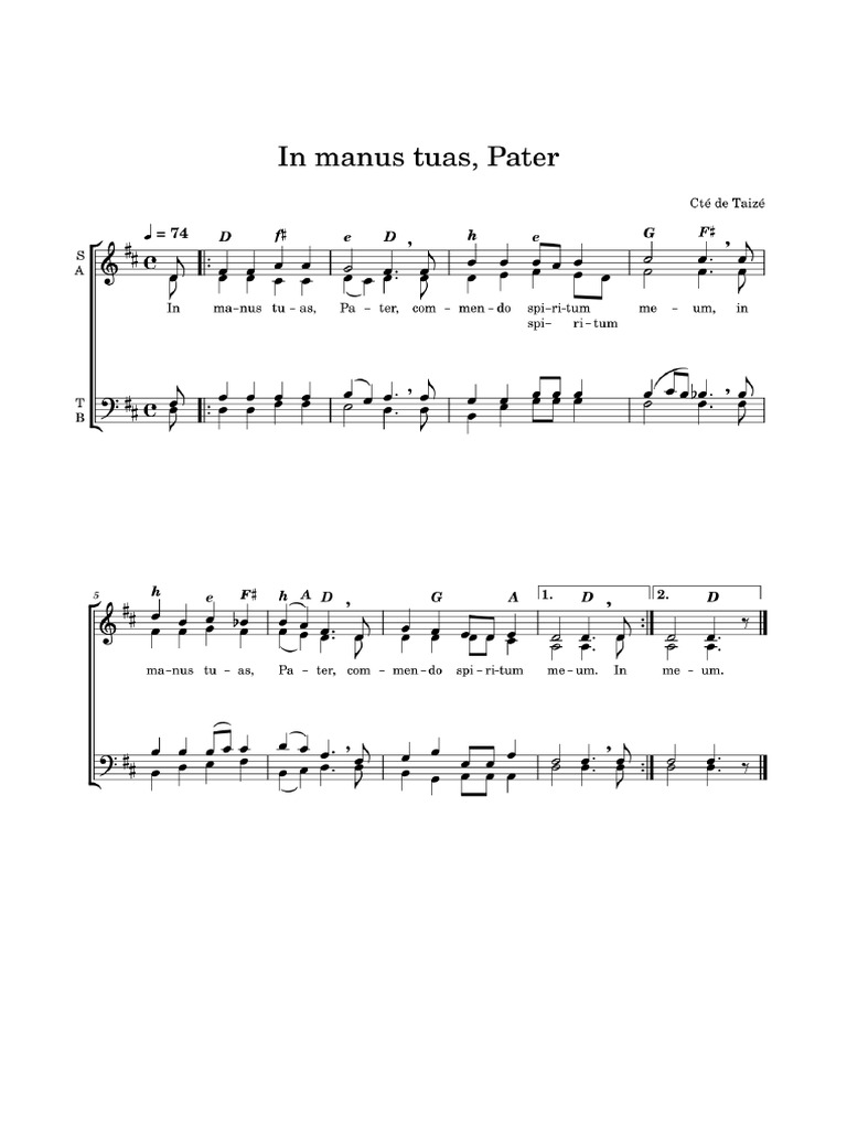 In Manus Tuas, Pater | PDF