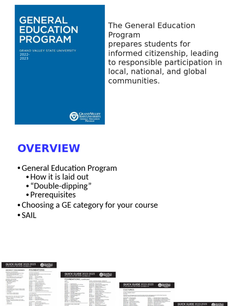 Getting A Course Into The Ge Program 7.12.22 | PDF | Knowledge | Science