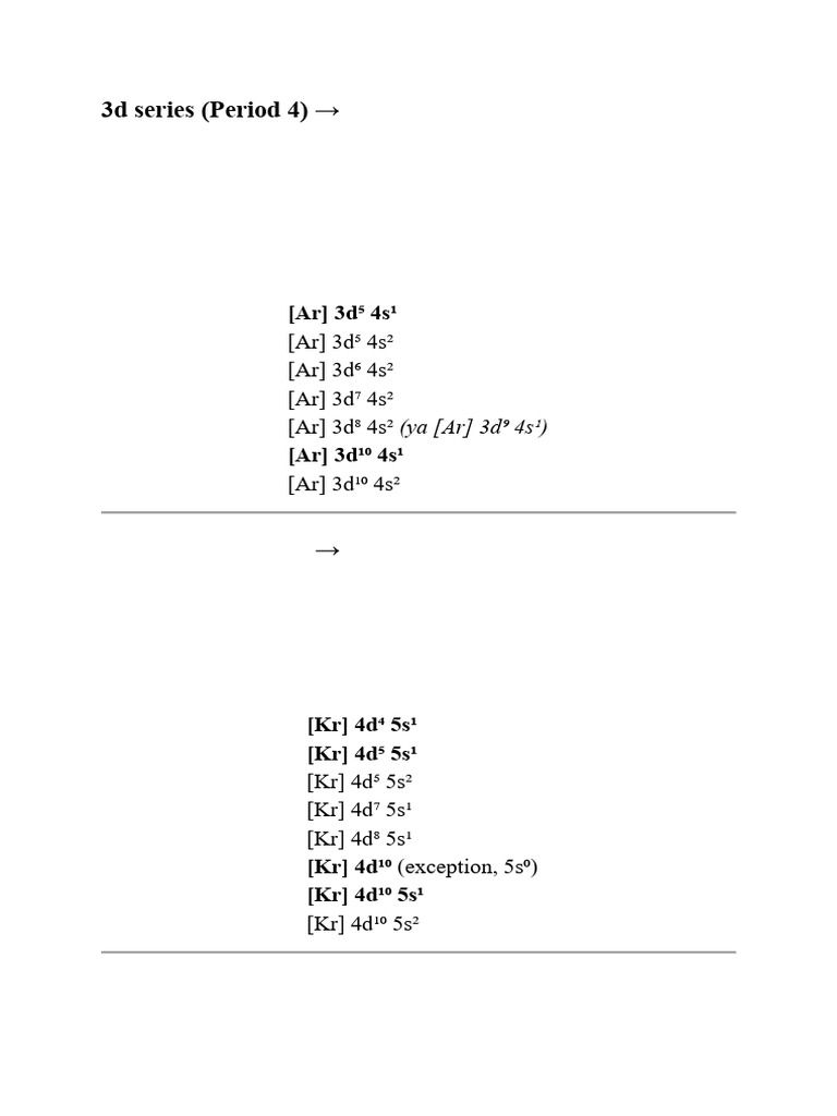 Periodic Table: 3D to 6D Series Elements | PDF
