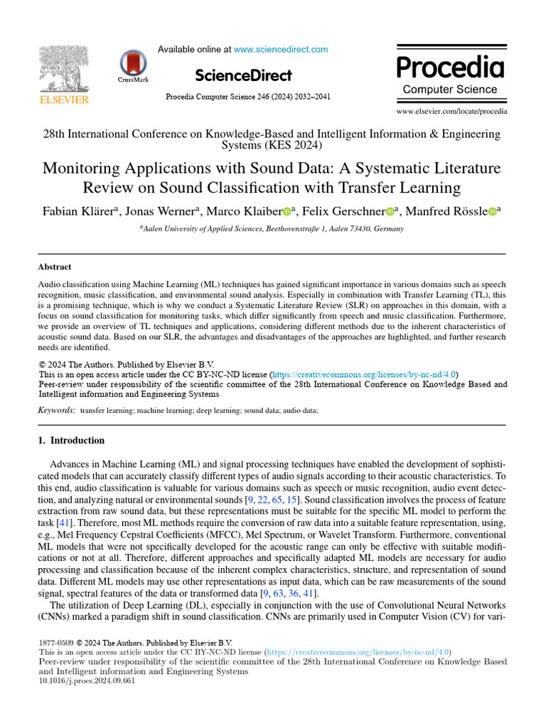 A Systematic Literature Review On Sound Classification For Monitoring ...