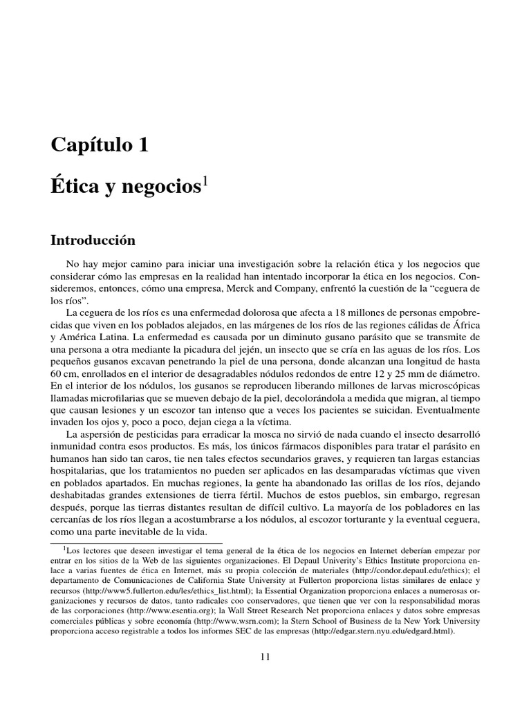 Ética empresarial: Merck y la ceguera de ríos | PDF | Moralidad ...