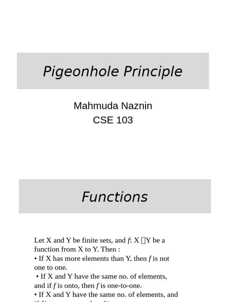 Understanding the Pigeonhole Principle | PDF | Combinatorics | Mathematics