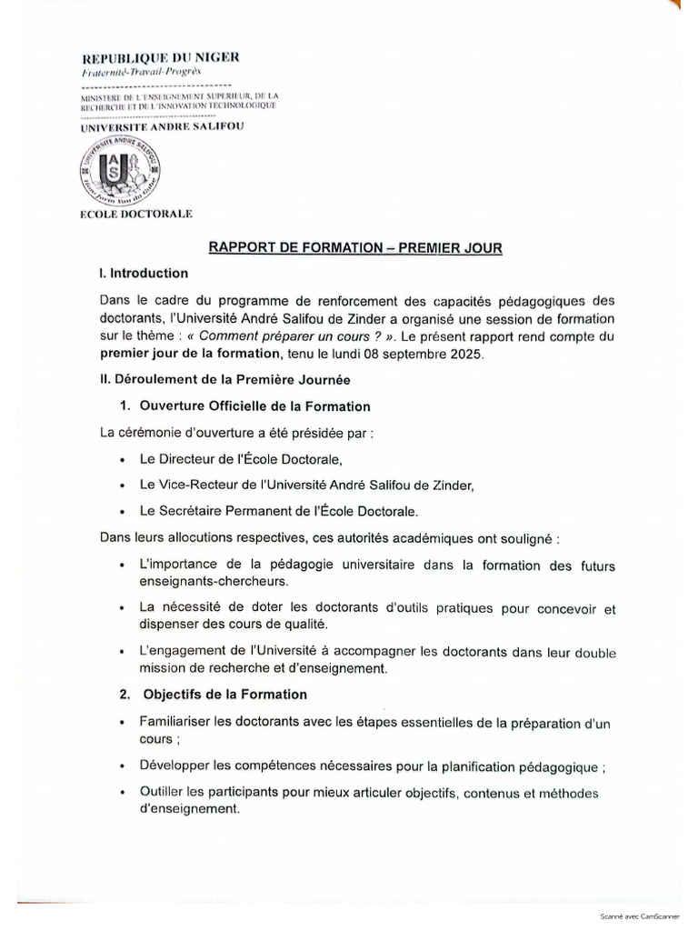 Rapport 1er Module | PDF