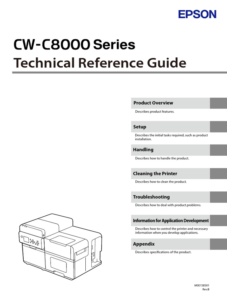 CW-C8000 Series TRG en RevB | PDF | Printer (Computing) | Electrical ...