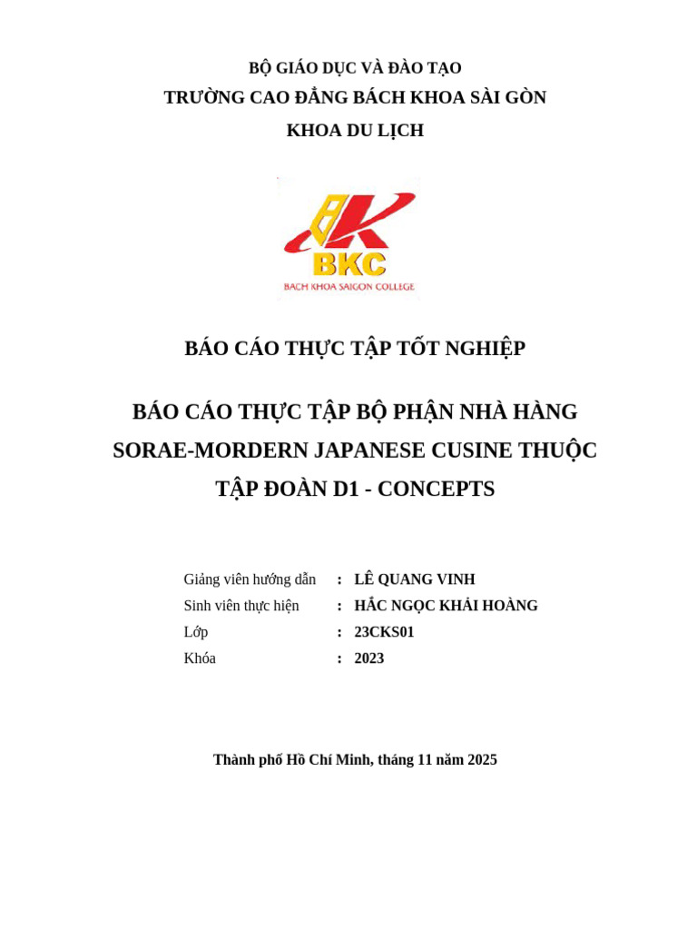 Bao Cao Thuc Tap Hac Ngoc Khai Hoang Co Danh Muc Hinh Anh | PDF