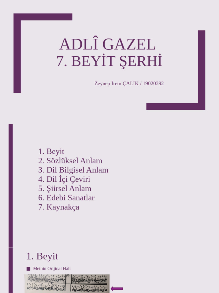 Adli̇ - 5. Beyi̇t - Zeynep İrem Çalik | PDF