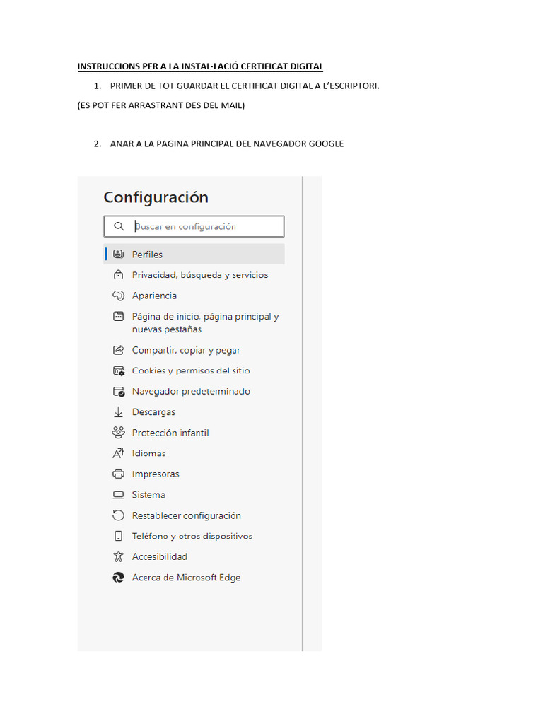 Instruccions Per A La Installacio Certificat Digital | PDF