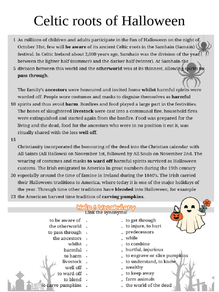 Origins of Halloween: Samhain Explained | PDF