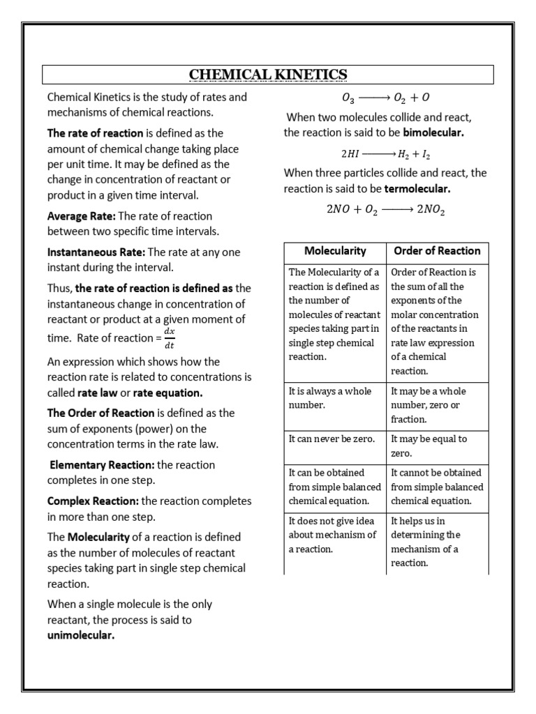 Chemical Kinetics | PDF | Reaction Rate | Chemical Reactions