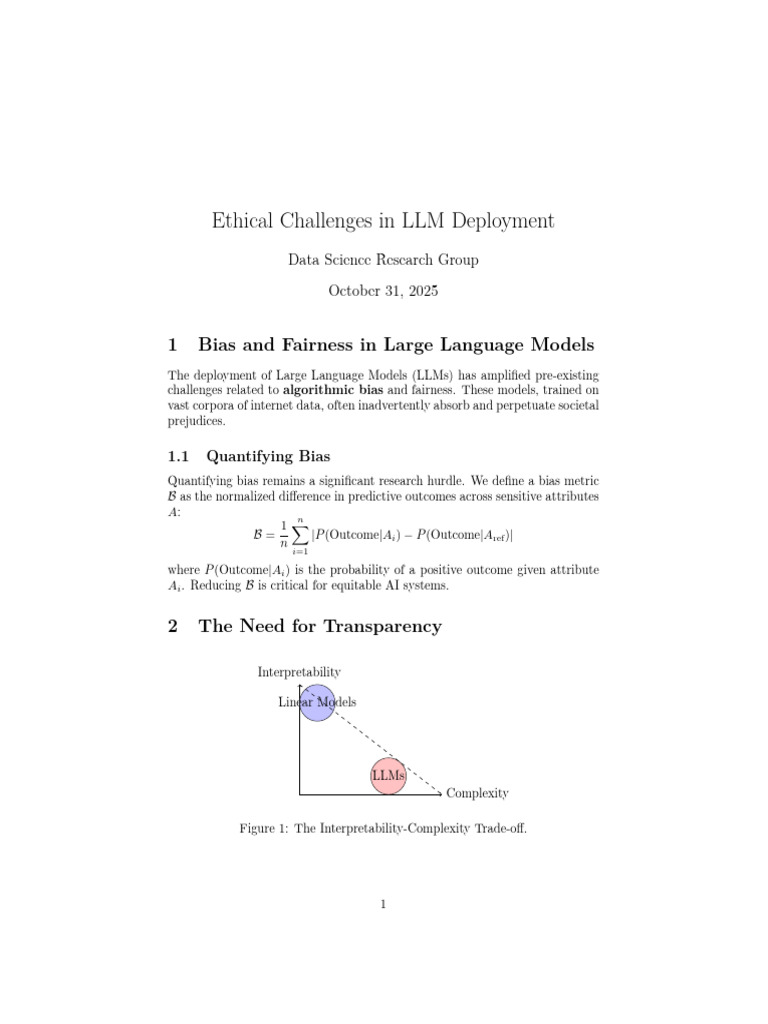 Ethical Issues in LLM Deployment | PDF