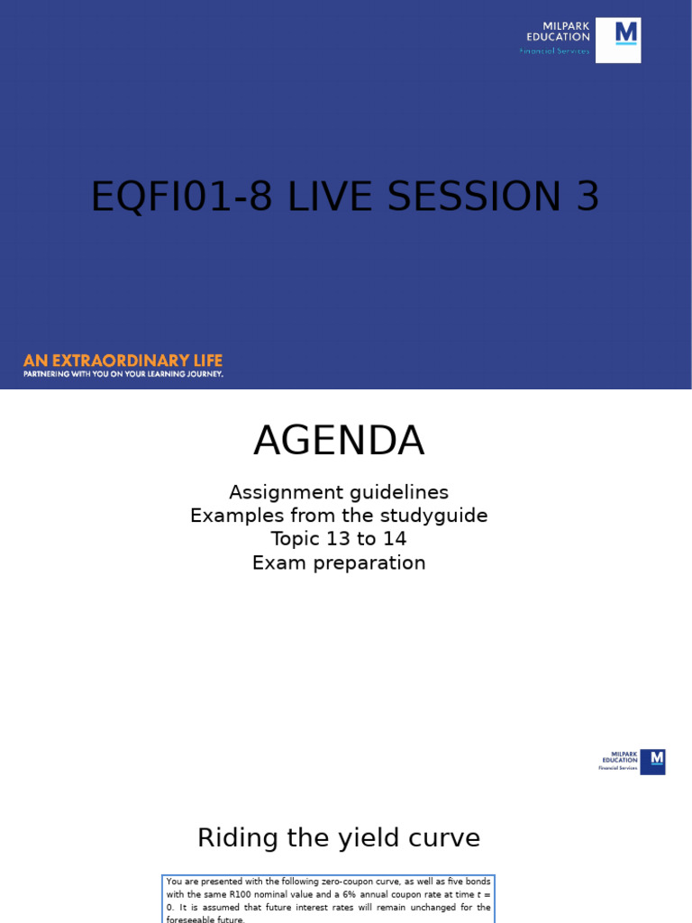 EQFI01-8 Live Session3 | PDF | Mortgage Backed Security | Bonds (Finance)