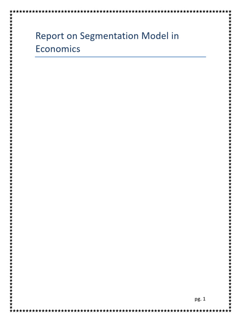 Economic Segmentation Models Explained | PDF | Market Segmentation ...