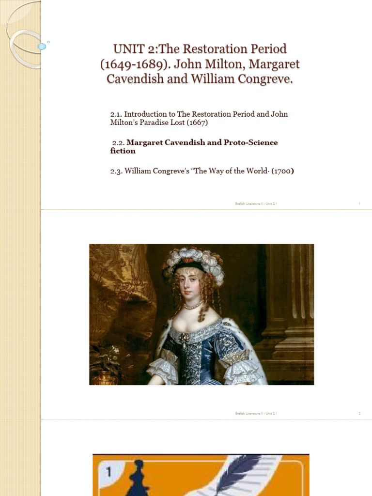 UNIT 2.3. Margaret Cavendish | PDF