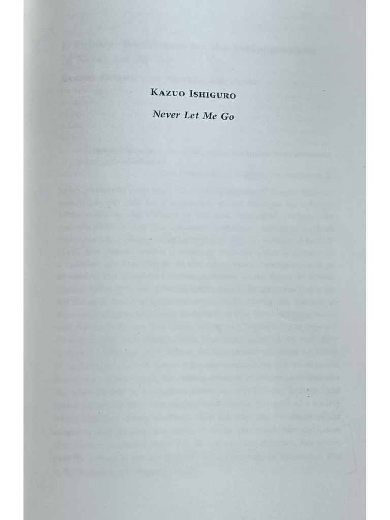 Never Let Me Go | PDF