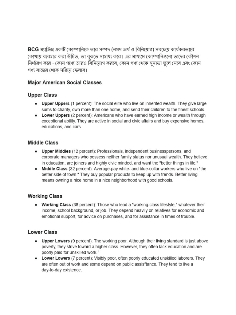 American Social Classes and Consumer Behavior | PDF | Behavior ...