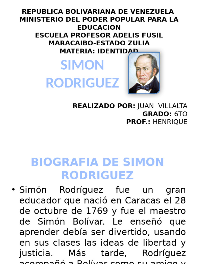 Diapositivas de SIMON RODRIGUEZ | PDF