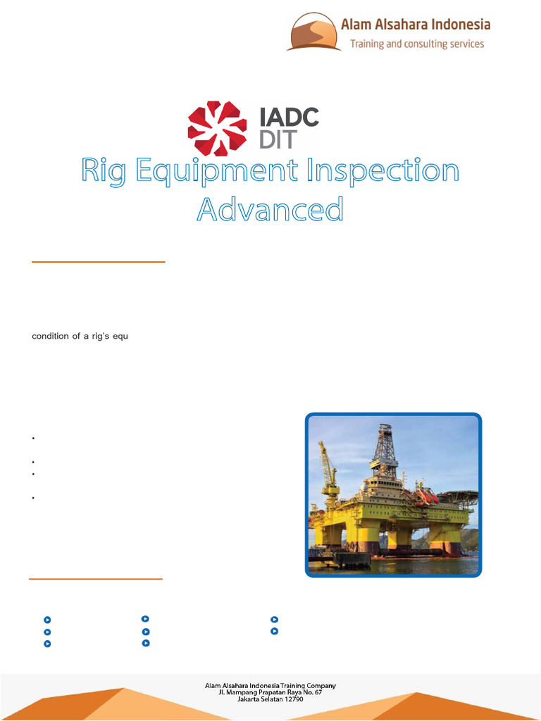 Advanced Rig Equipment Inspection Course | PDF | Mechanical Engineering