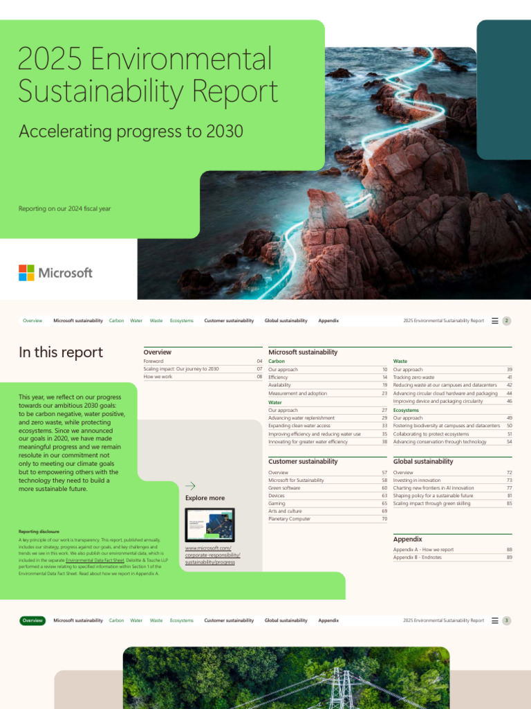 2025 Microsoft Environmental Sustainability Report | PDF ...