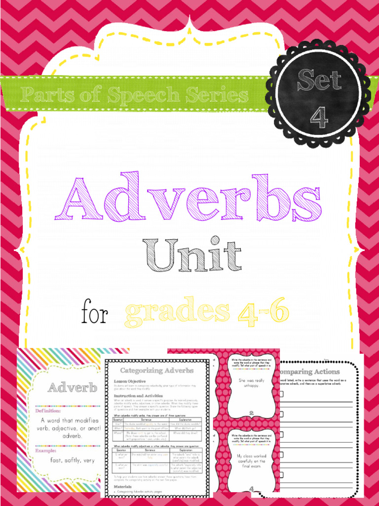02 Adverbs Lessons and Activities - Parts of Speech | PDF | Adverb | Adjective