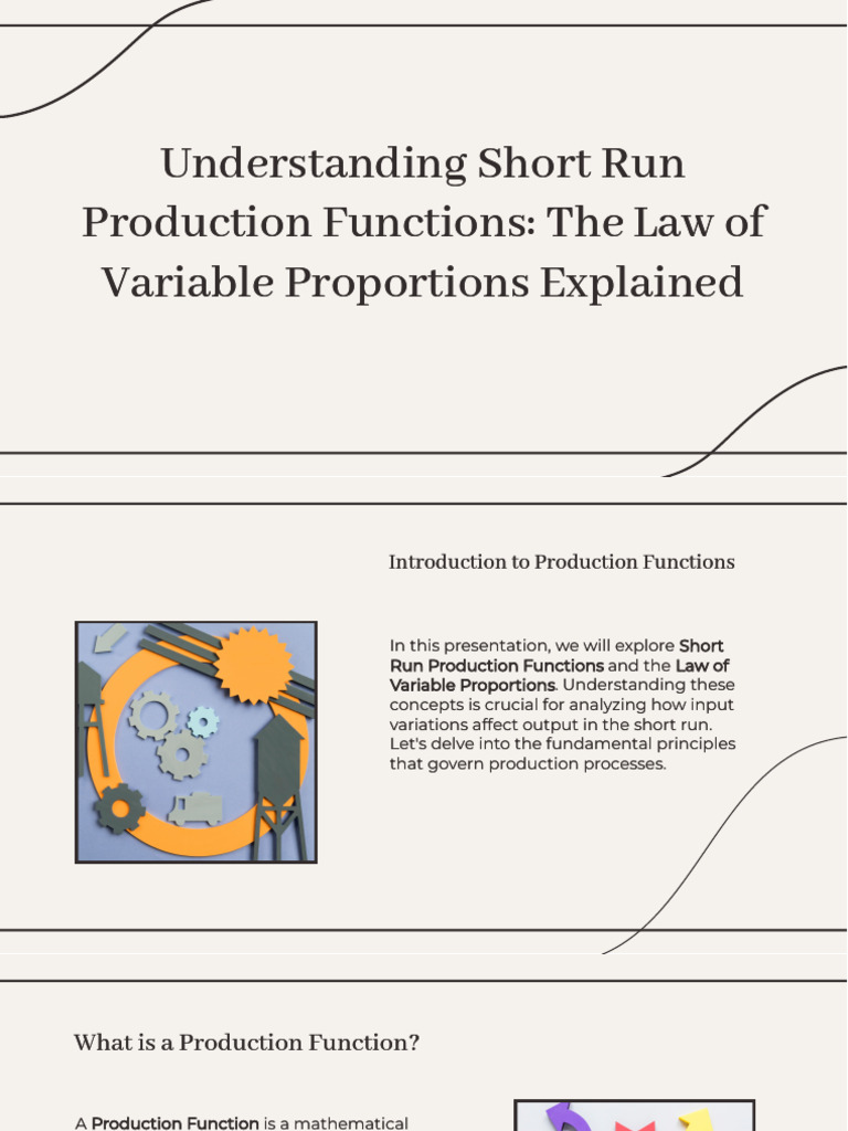 Slidesgo Understanding Short Run Production Functions The Law of Variable Proportions Explained ...