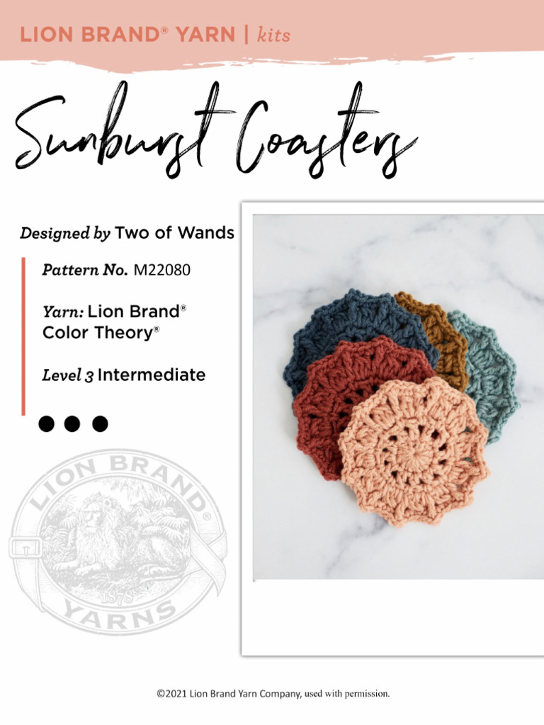 Starburst Coasters (Two of Wands) | PDF