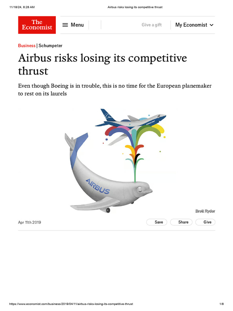 Airbus Risks Losing Its Competitive Thrust | PDF | Airbus | Aviation