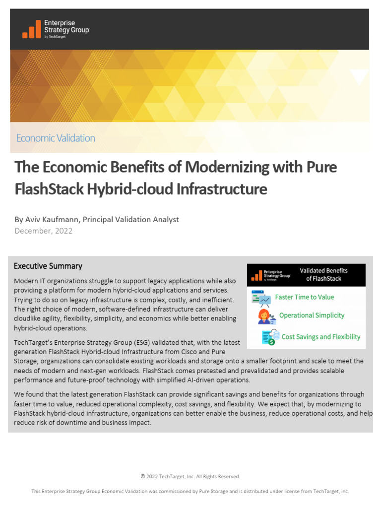 WP The Economic Benefits of Modernizing With Pure | PDF | Cloud ...