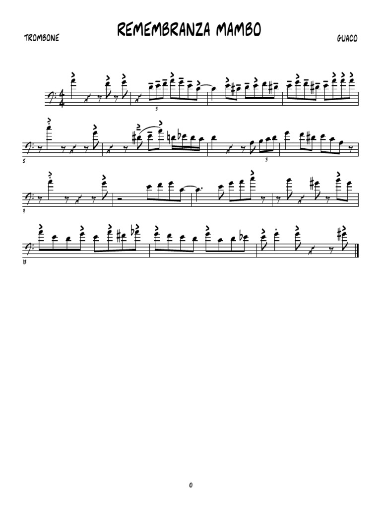 Remembranza Mambo - Trombone | PDF