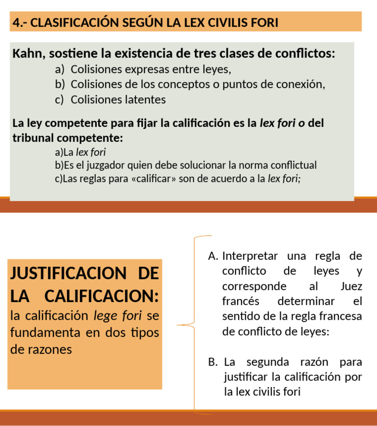 Clasificación según la Lex Civilis Fori | PDF