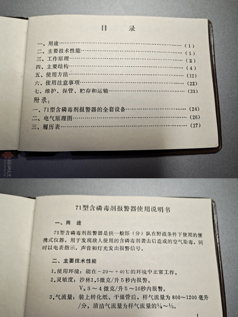 Type71 Poison Gas Detector | PDF