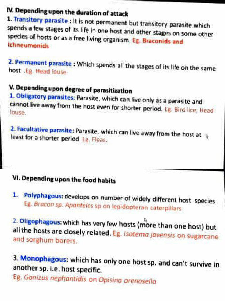 Types and Principles of Parasitism | PDF | Biological Pest Control ...