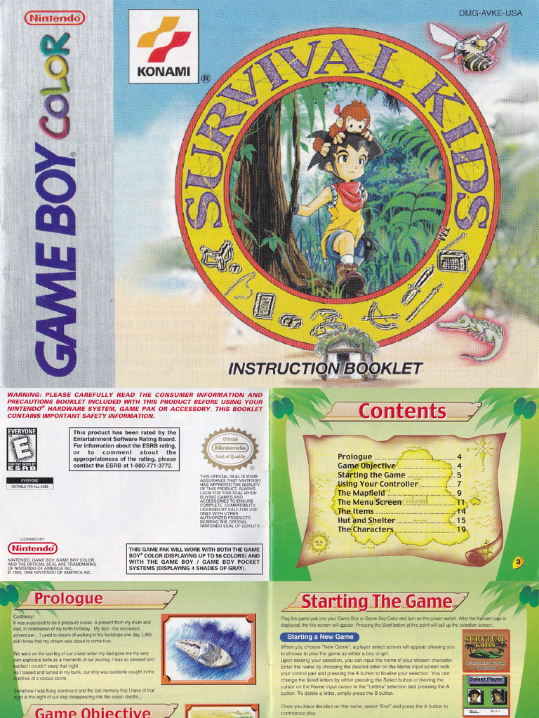 Survival Kids GBC Manual Inedit | PDF