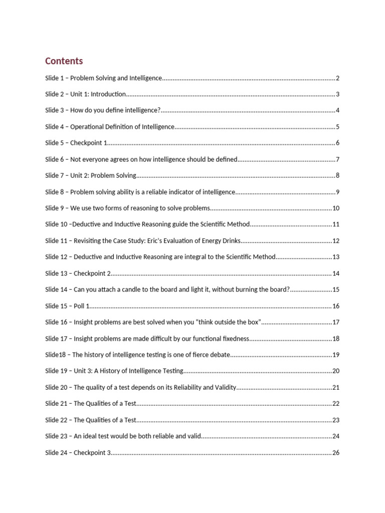 05-Problem Solving and Intelligence-Transcript | PDF | Intelligence ...