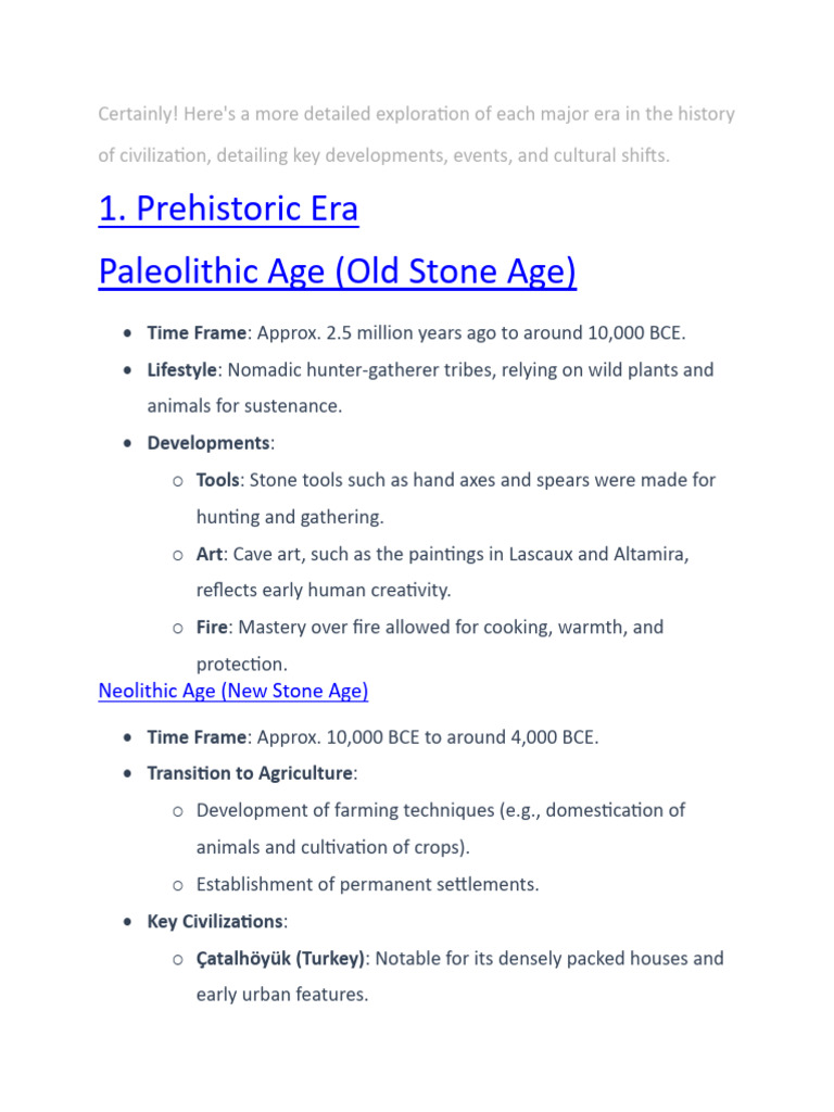 Birth of Civilization Edited | PDF | Ancient History | Neolithic