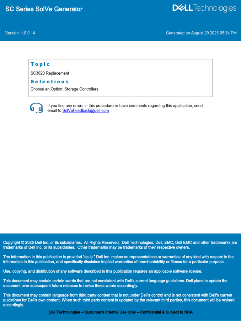 SC3020 Storage Controller Replacement Guide | PDF | Electrical ...