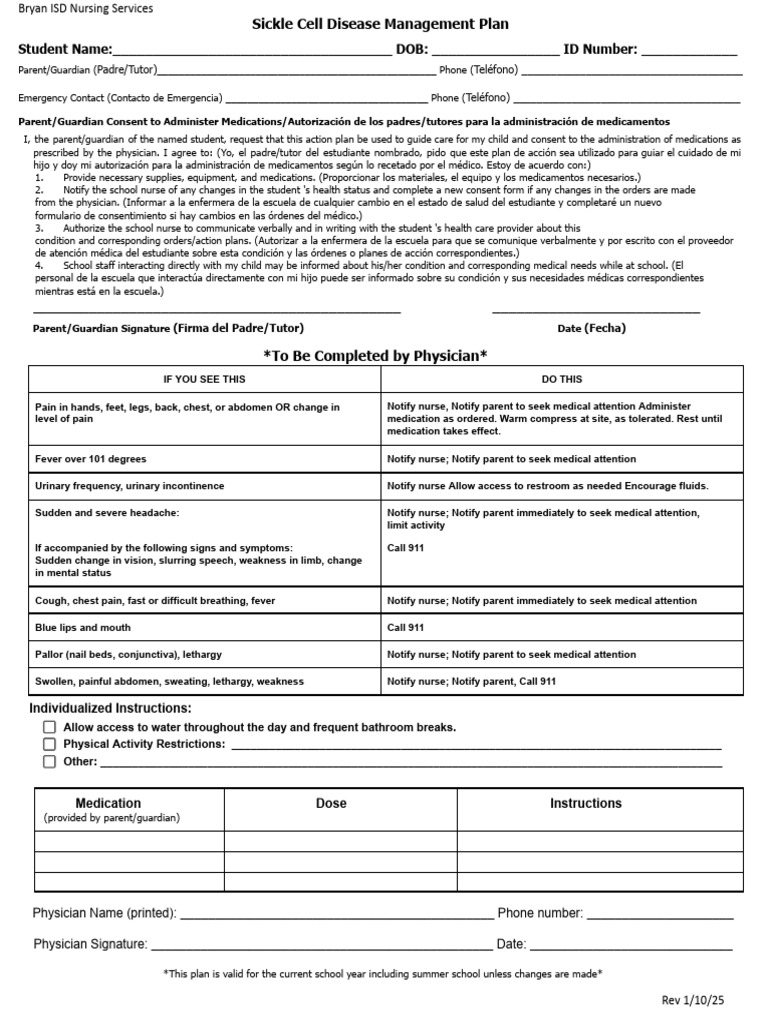 Sickle Cell Disease Management Plan | PDF | Clinical Medicine | Medical ...