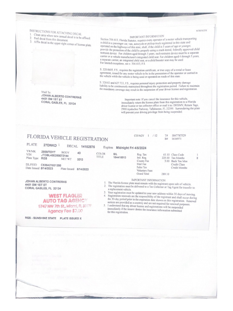 Instructions For Attaching Decal | PDF