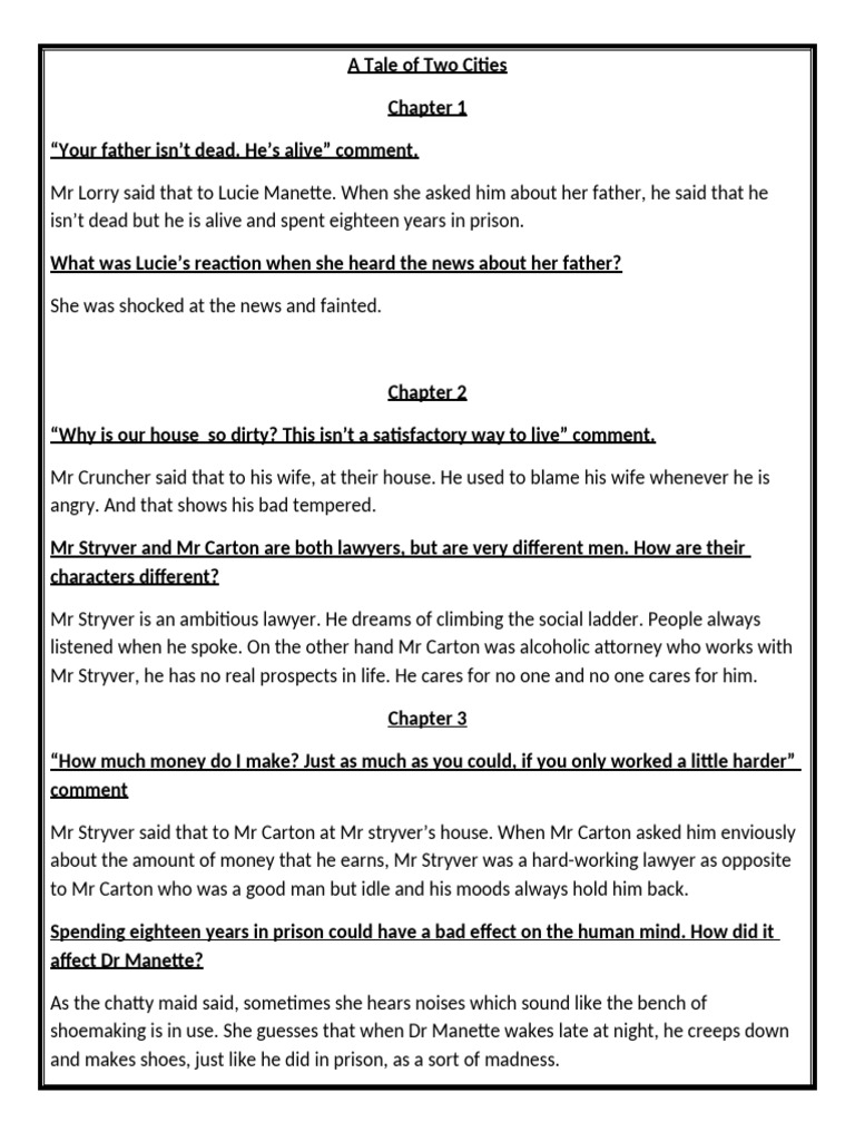 A Tale of Two Cities Ch. 1 8 | PDF | A Tale Of Two Cities