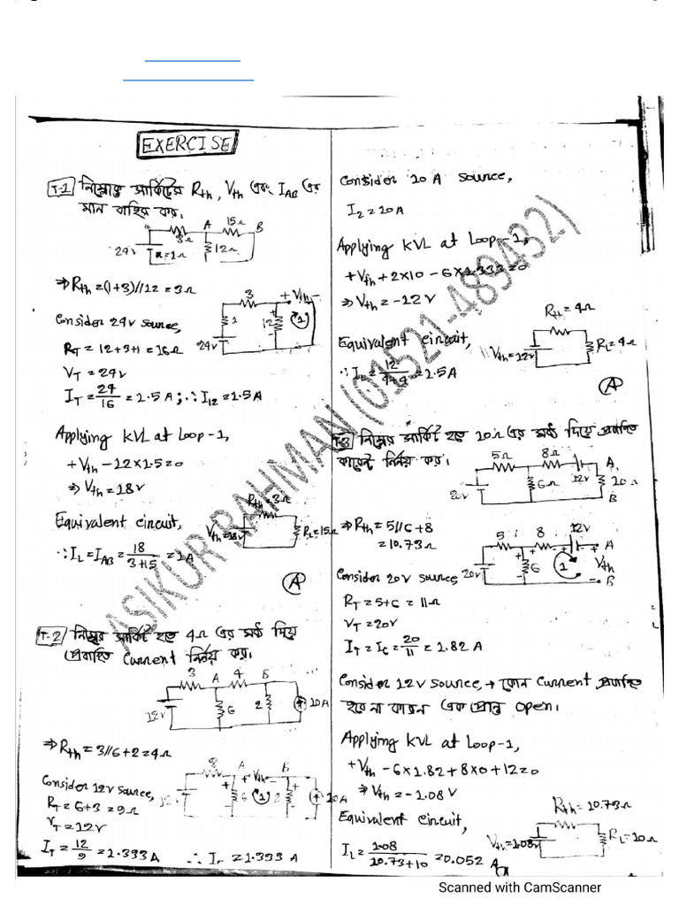 Thevenin Resonance Solution | PDF
