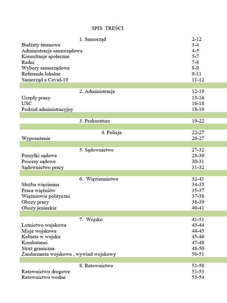 Spis Tresci | PDF