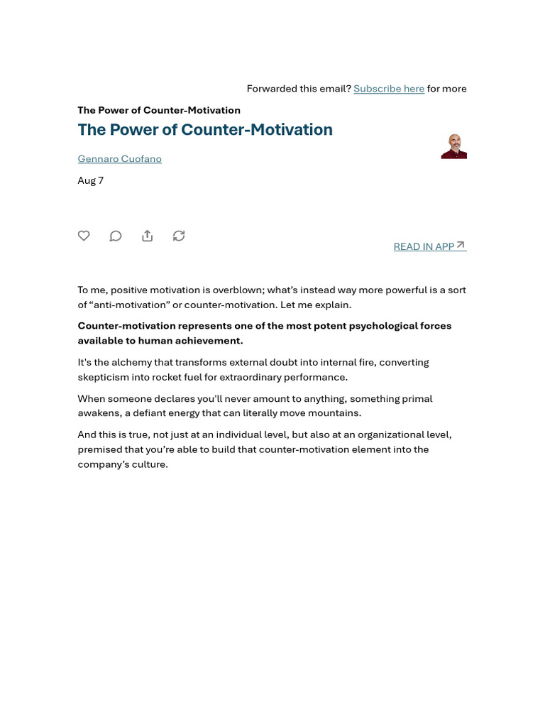 The Power of Counter-Motivation | PDF | Motivational | Motivation
