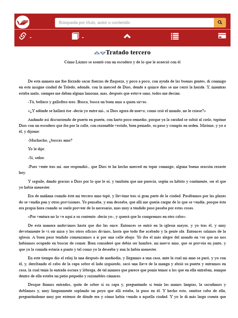WWW Cervantesvirtual Com Obra Visor La Vida de Lazarillo de Tormes y de ...