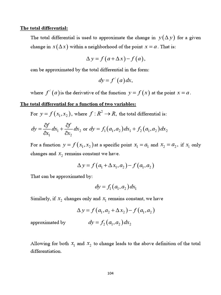 3061 - Chapter 5 - Multivariate Unconstrained Optimization | PDF | Mathematics | Calculus
