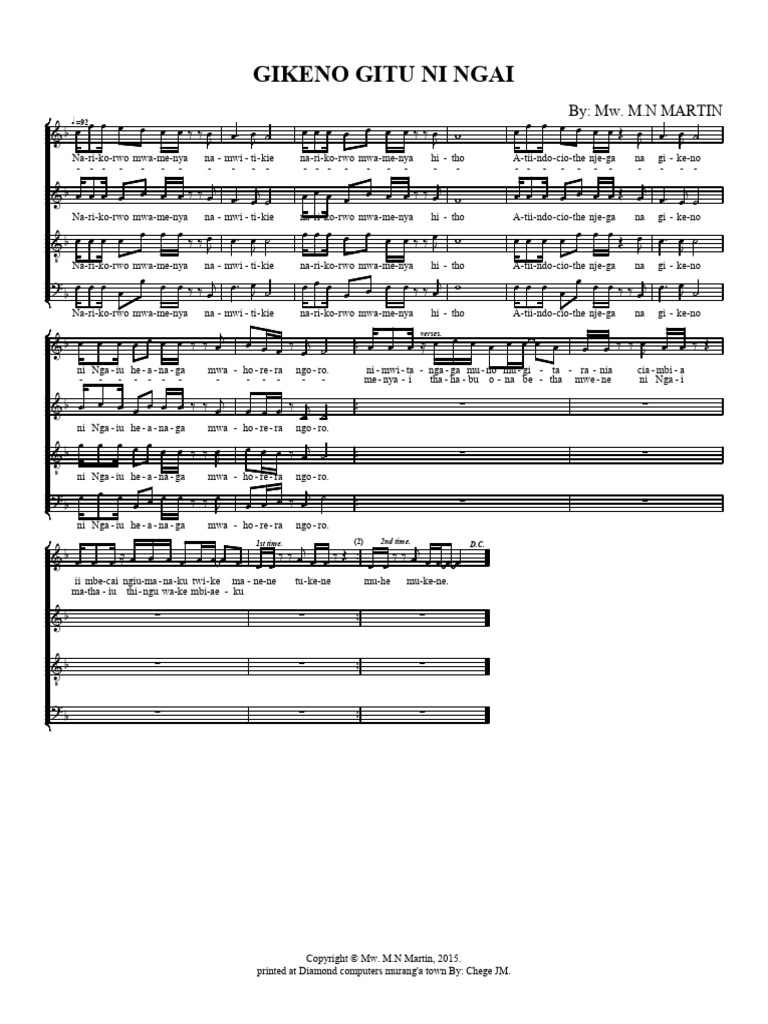 Gikeno Gitu Ni Ngai | PDF