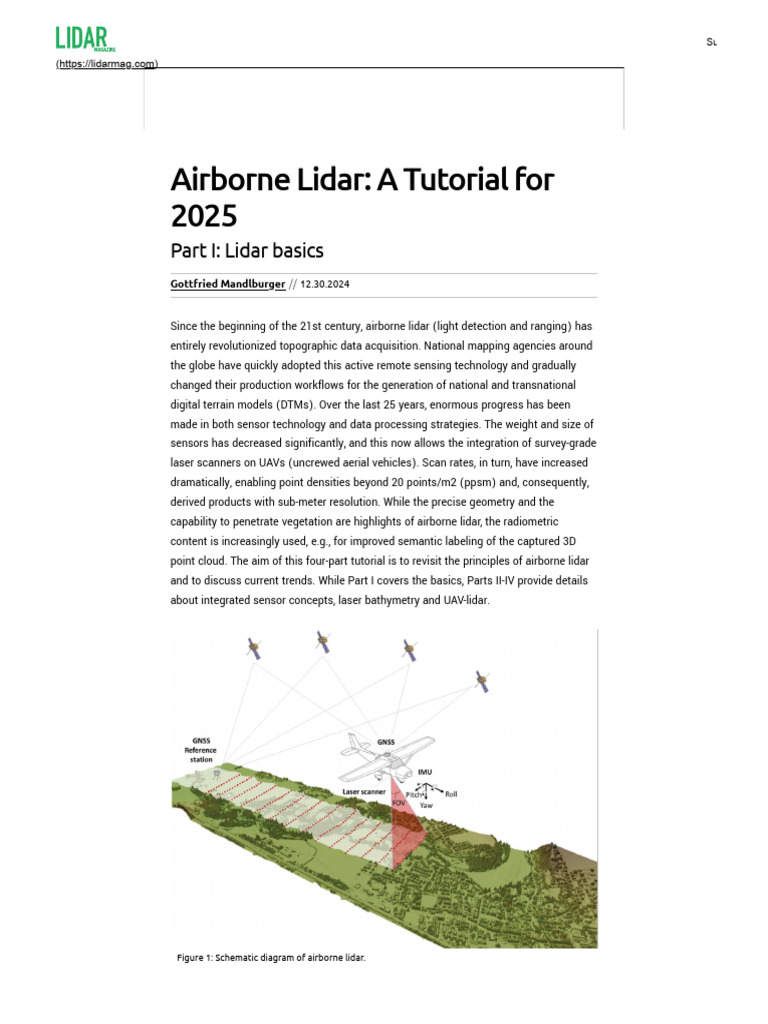 001 READING#1 LIDARMagazine AirborneLidarPart1 Dec 2024 | PDF | Lidar ...