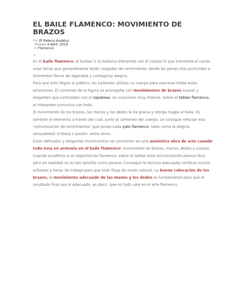 Contoneos y movimientos en flamenco | PDF | Bailes | Ritmo