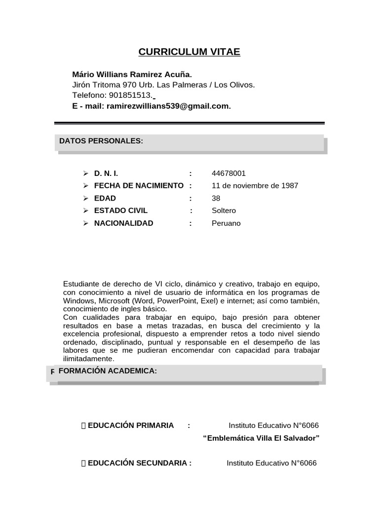 Curriculum Vitae 2025 | PDF | Informática