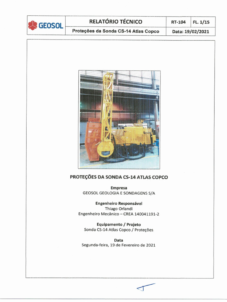RT-104 - Proteções Sonda CS-14 | PDF