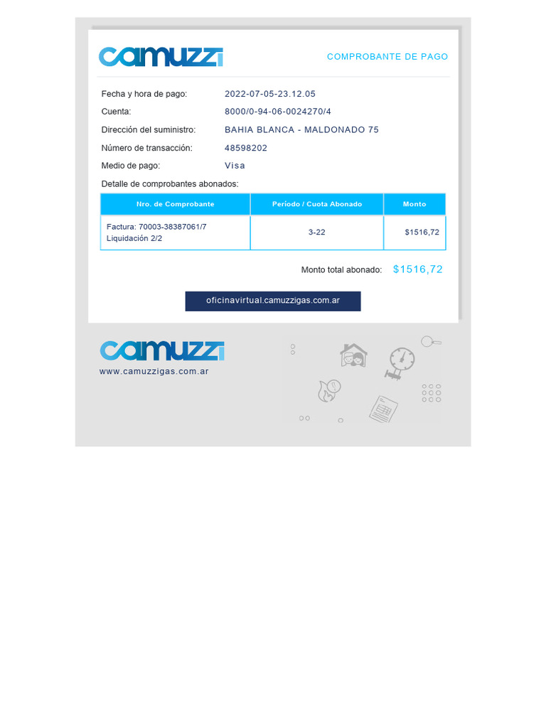 Camuzzi Junio 2022 | PDF
