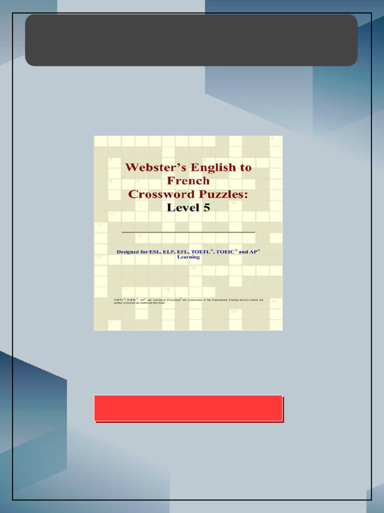 Webster S English To French Crossword Puzzles Level 5 Philip M. Parker ...